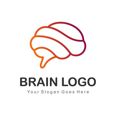 Premium Vector Brain Outline Vector Logo
