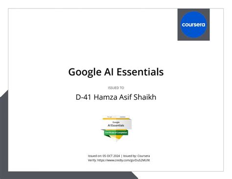 Hamza Asif Shaikh On Linkedin Here To Share I Have Completed Ai