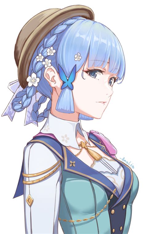 Safebooru 1girl Absurdres Artist Name Blue Eyes Blue Hair Blunt Bangs