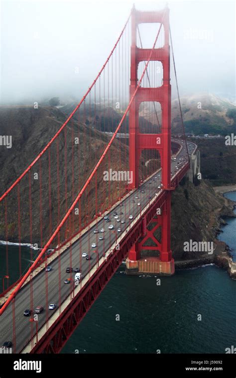 Aerial Perspective Traffic Transportation Bridge Processor Bridge Fog