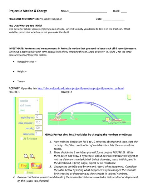 Projectile Motion And Energy