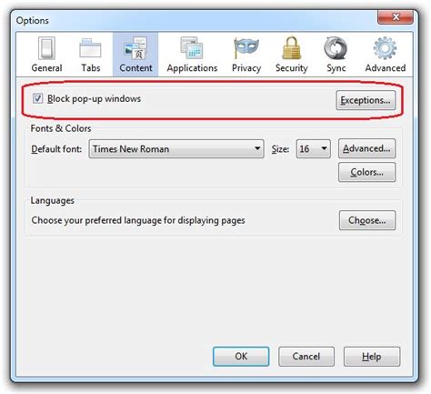 Pop Up Blocker Settings Exceptions And Troubleshooting Firefox Help Pop Up Window Pop Up