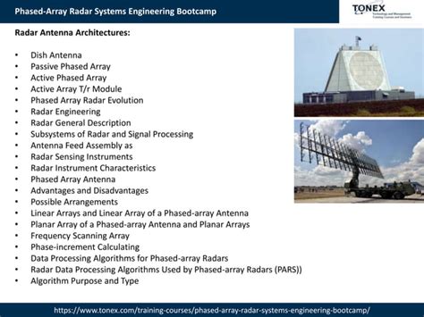Phased Array Radar Systems Engineering Bootcamp Tonex PPT