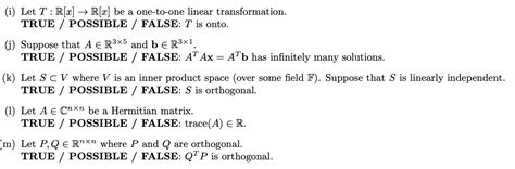 Solved I Let T R X R X Be A One To One Linear Chegg Com