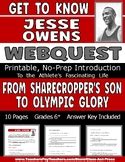 Jesse Owens Biography Webquest Printable Worksheets For The Famous Athlete