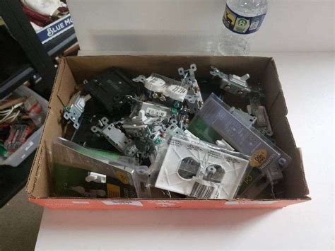 Assorted Electrical Switches Dimmers And Outlets In Box Trice Auctions