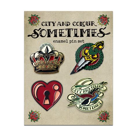 City And Colour Sometimes Enamel Pin Set City And Colour Store