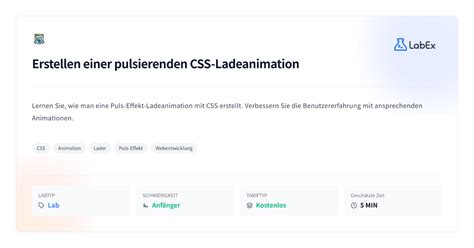 puls effekt ladeanimation erstellen css webentwicklung labex