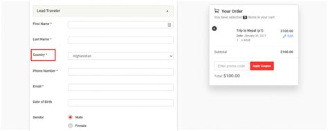 Remove Country Field In Checkout Page Wp Travel
