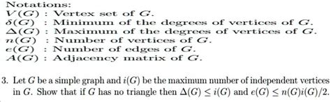 solved notations v g vertex set of g δ g minimum of the
