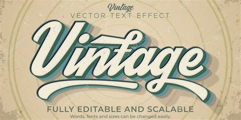Retro Efecto De Texto Vintage Estilo De Texto Editable De Los Años 70