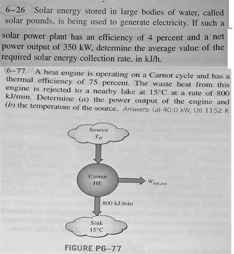 solved 6 26 solar energy stored in large bodies of water