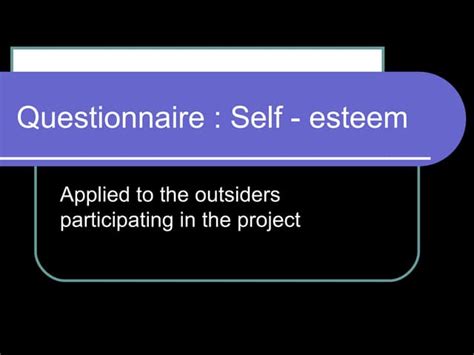 Ppt Self Esteem Hungary Ppt