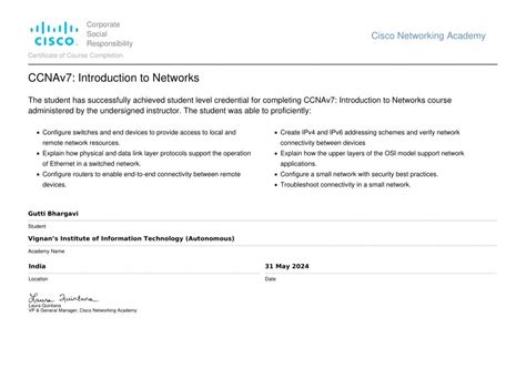 Bhargavi Gutti On Linkedin Ccna Ciscocertified