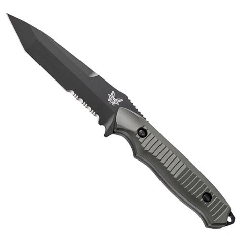 Benchmade 141sbkadc Nimravus Fixed Blade Knife Green Handle Black