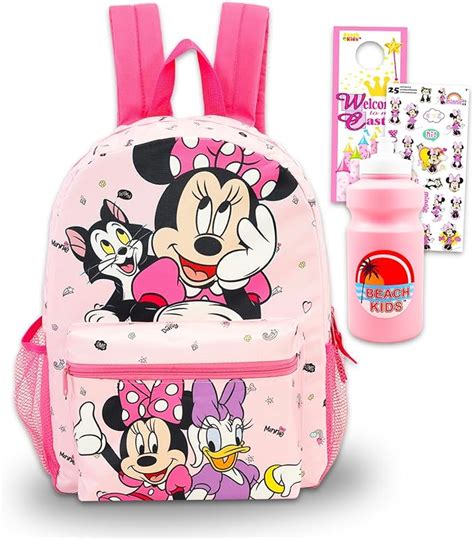 Disney Minnie Mouse Backpack For Girls Bundle With 16