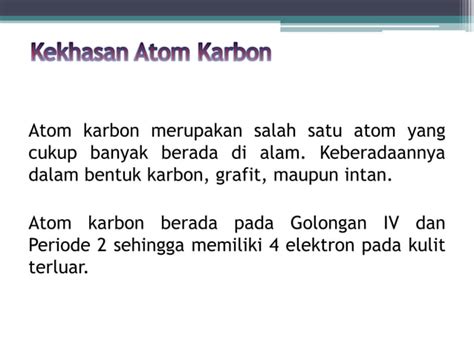 kekhasan atom karbon - Senyawa karbon.ppt