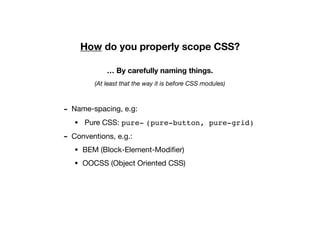 Scoped CSS To Scope Or Not To Scope PDF