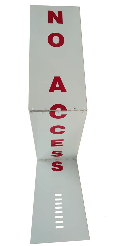 Enamelled Steel Ladder Guard Foldable With Front No Access Label