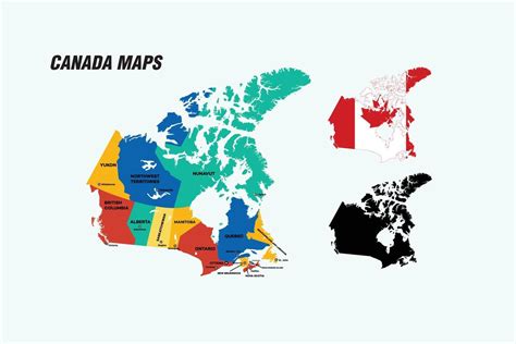Canada Country Map Vector Illustration 14468112 Vector Art At Vecteezy