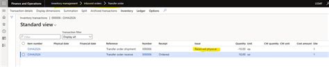 Transfer Order Basic D365 Supply Chain Management