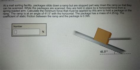 solved at a mail sorting facility packages slide down a