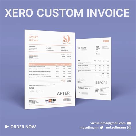 Custom Xero Invoice Template Branding R Xeroinvoicetemplate