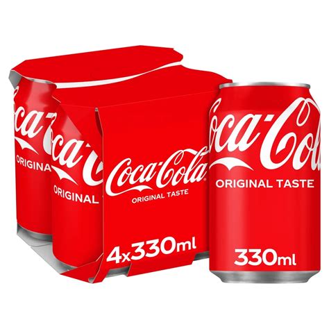 Coca Cola Original Taste 4 X 330ml Fizzy Drinks Joybuy