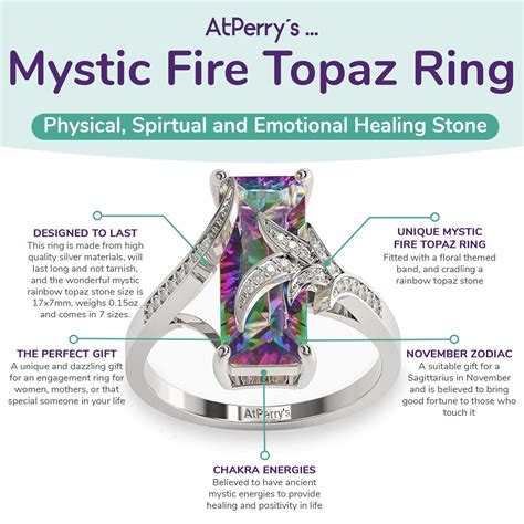 Luxurious Mystic Topaz Ring 925 Sterling Silver Mystic Topaz Ring