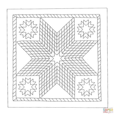 Star Quilt Coloring Pages 2025