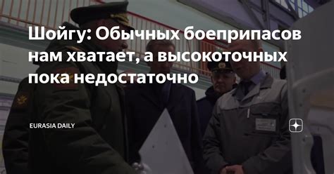 Шойгу Обычных боеприпасов нам хватает а высокоточных пока недостаточно Eurasia Daily Дзен
