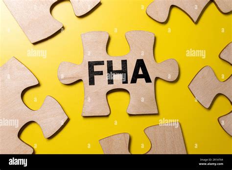 Fha Federal Housing Administration Symbol Wooden Block With Word Fha Federal Housing