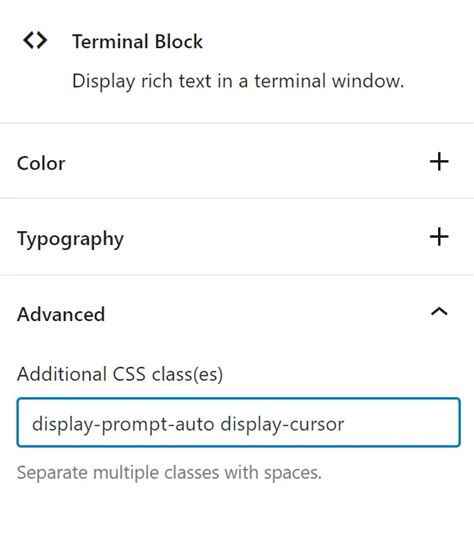 Show Any Content In A Bash Terminal Ui Terminal Block Wp Missing