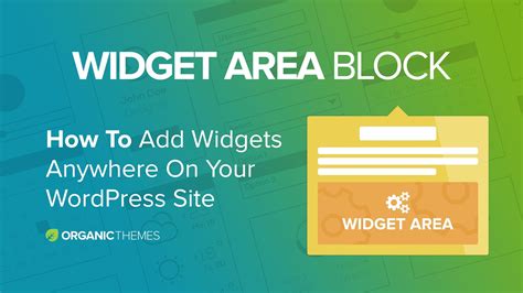how to add widgets anywhere in wordpress using the widget area block youtube