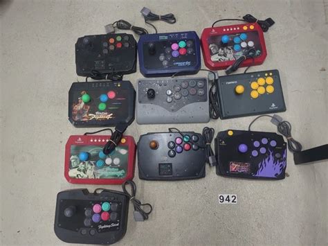 Lot 10 Ps1 Playstation Controller Joystick Ascii Hori Arcade Controller Set Used Eur 274 91
