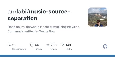 Github Andabimusic Source Separation Deep Neural Networks For Separating Singing Voice From