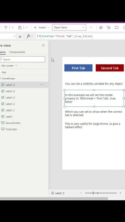 Powerapps In Less Than 60 Seconds Creating Tabs With Variables Powerapps Microsoft Lowcode