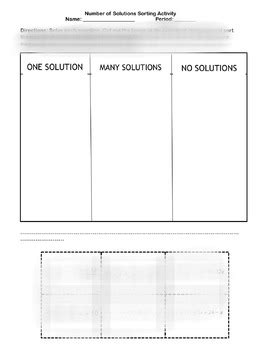 Sorting Equations By Number Of Solutions By Yule S Tools TpT