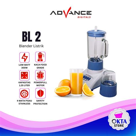 Jual Advance Blender Jus Tabung Kaca Bl Bl Liter Shopee Indonesia