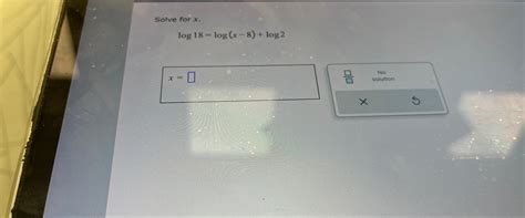 Solved Solve For X Log Log X Log Chegg Com