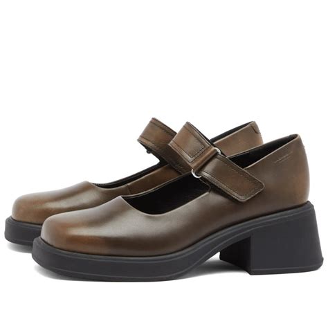 Vagabond Womens Dorah Mary Jane Shoe In Mud Vagabond