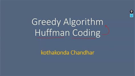 Huffman Coding Greedy Method Youtube
