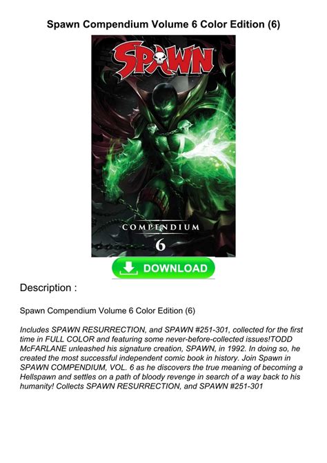 Downloadpdf Spawn Compendium Volume 6 Color Edition 6