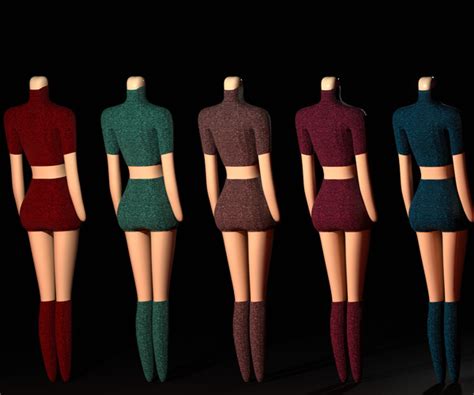 Artstation Turtleneck Outfit Clothes Series 11 Blend File