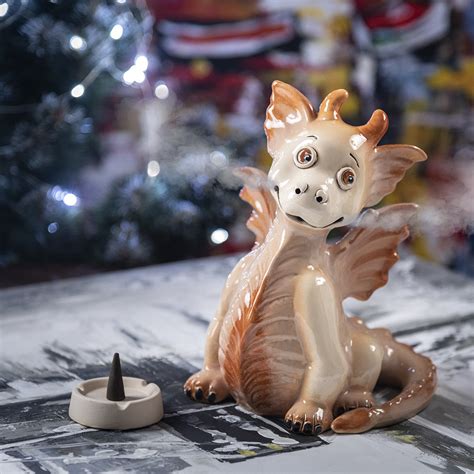 Купити Символ року 2024 Скульптура Дракон №1 23 см садова фігура керамічна фігурка підставка для