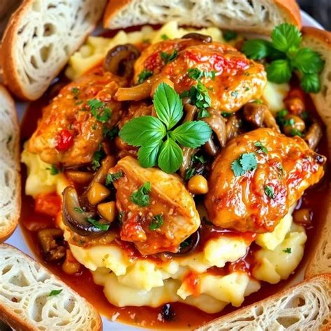 Pollo Alla Cacciatora Recipe Italian Hunter Style Chicken Stew Cooklaif
