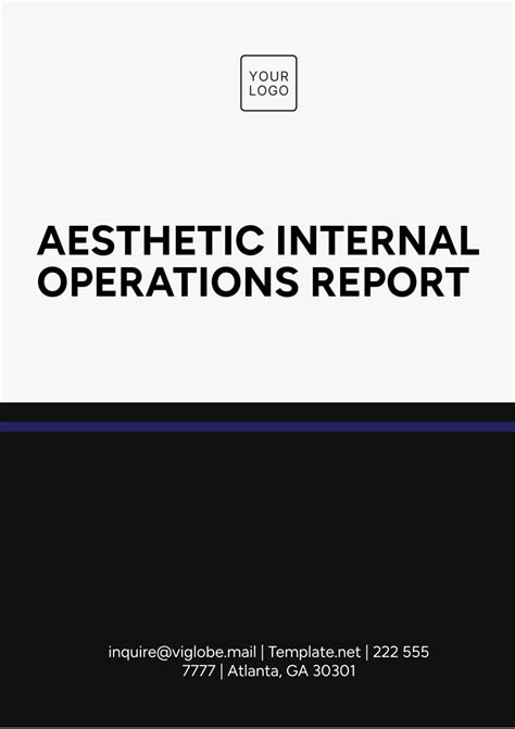 Free Aesthetic Internal Operations Report Template To Edit Online