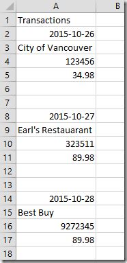 Transpose Stacked Tables Using Power Query