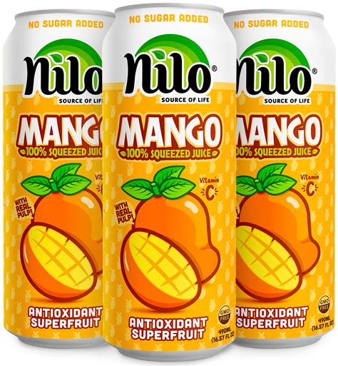 Nilo Mango Juice 16 57 Oz 12 Pack 100 Squeezed No Sugar Added Not
