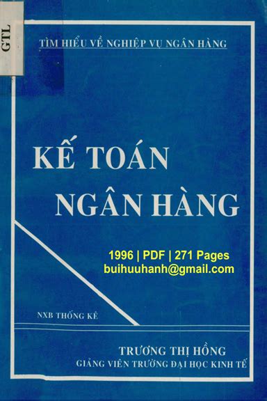 Kế Toán Ngân Hàng Nxb Thống Kê 1996 Trương Thị Hồng 271 Trang
